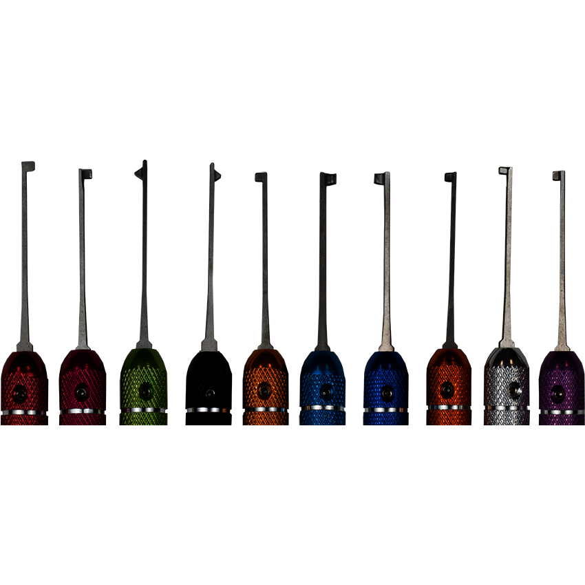 Colorful pick set for dimple cylinders - lockpick.shop